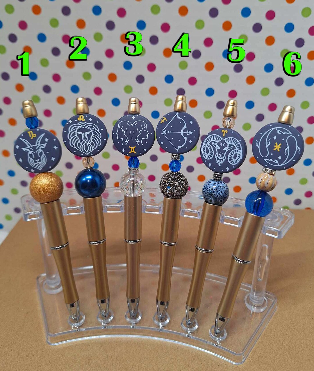 Custom Made Focal Beaded Autograph Pens (astrology) *A1 - Etsy