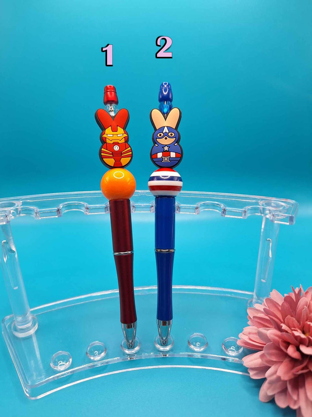 Custom Made Focal Beaded Autograph Pens easter E3 Hero Peeps - Etsy