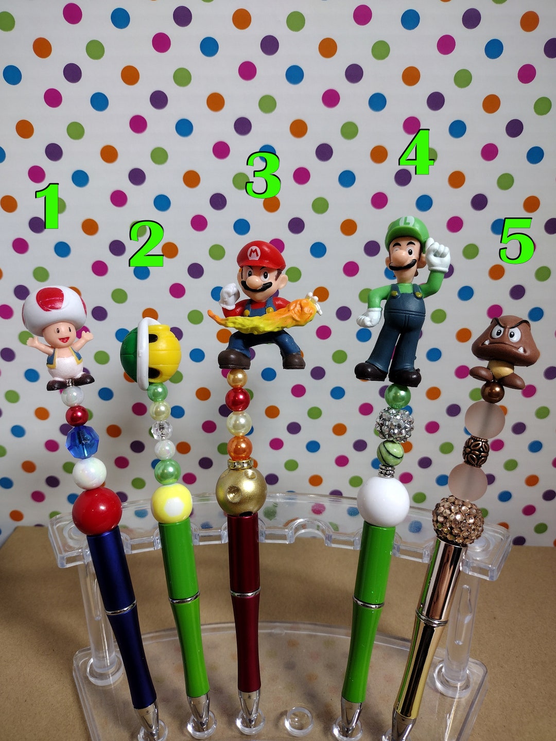 Custom Made Super Mario Brothers Beaded Autograph Pens - Etsy