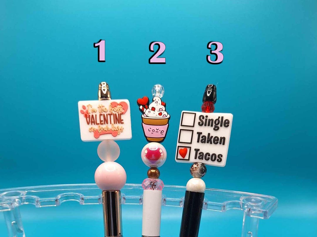 Custom Made Focal Beaded Autograph Pens (valentines *V4) - Etsy