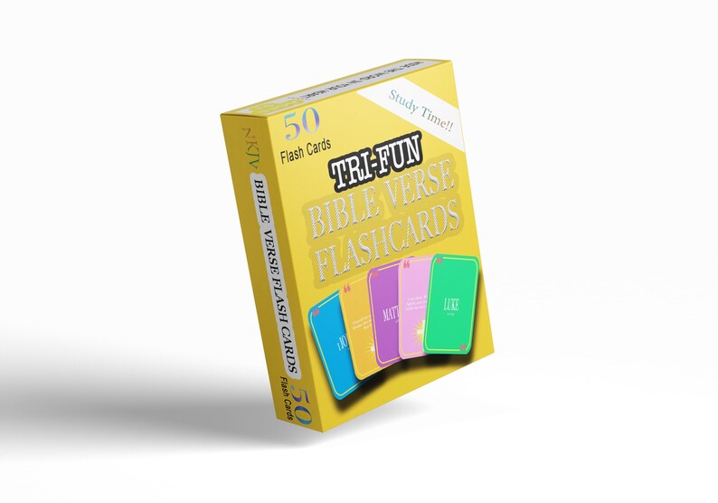 Tri-fun Bible Verse Flashcards Flashcards Bible Verse - Etsy