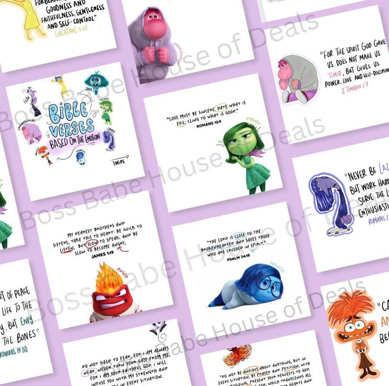 Inside Out 2 Bible Verses: Inspirational Scripture Art (digital ...