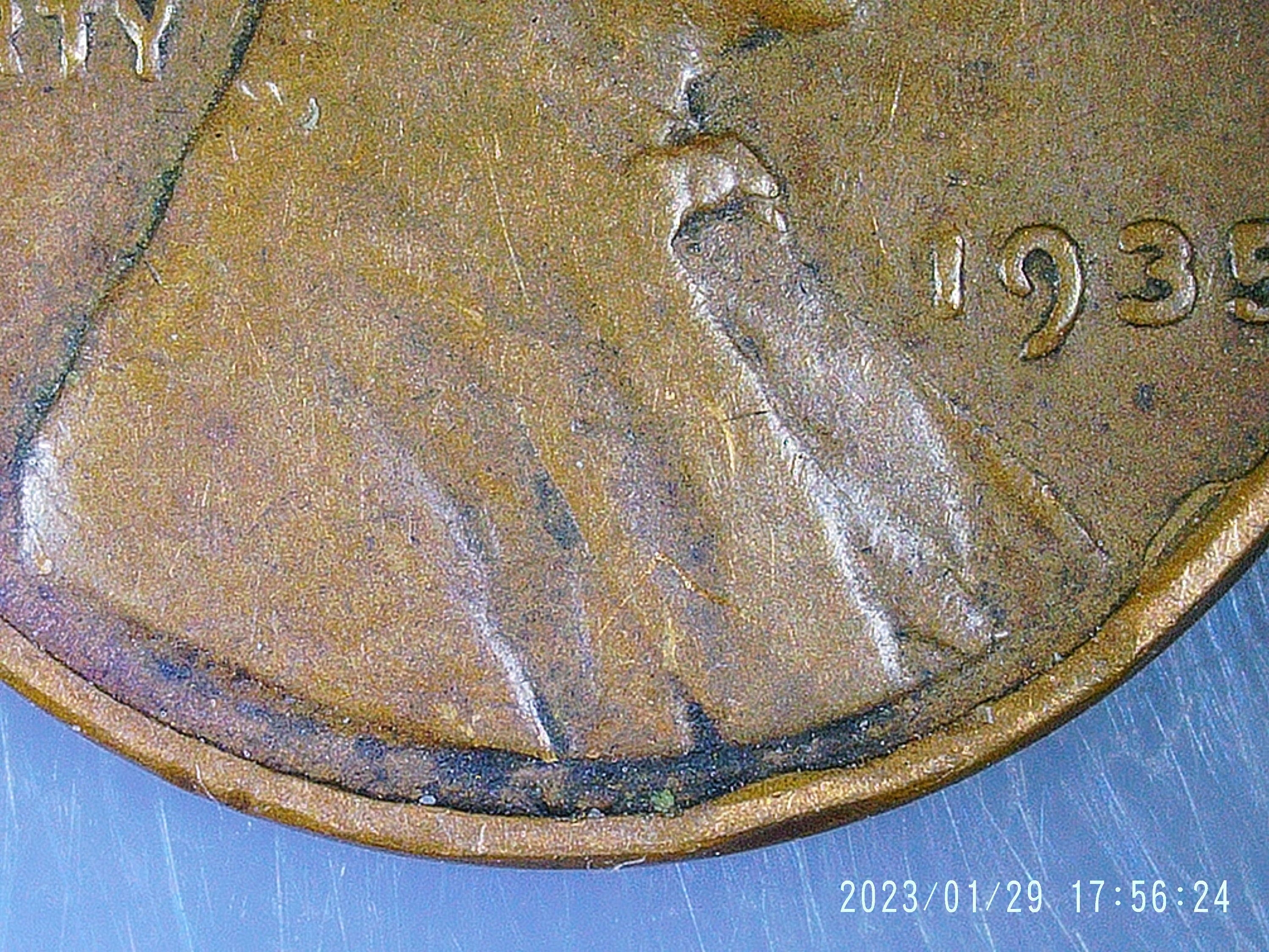 1935 Wheat Penny With Cud Error on Rim and on Obverse Wheat Stem - Etsy