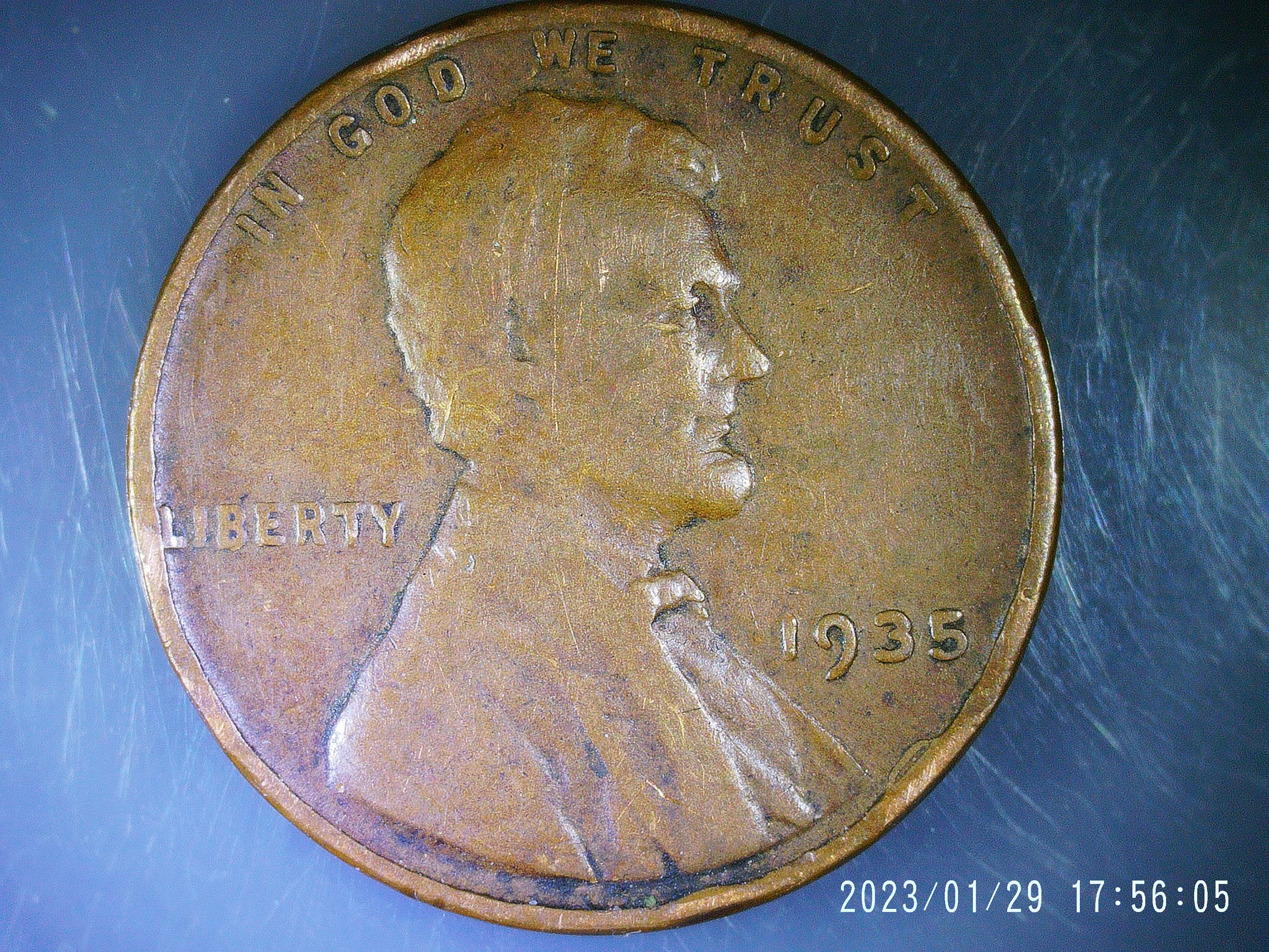 1935 Wheat Penny With Cud Error on Rim and on Obverse Wheat Stem - Etsy