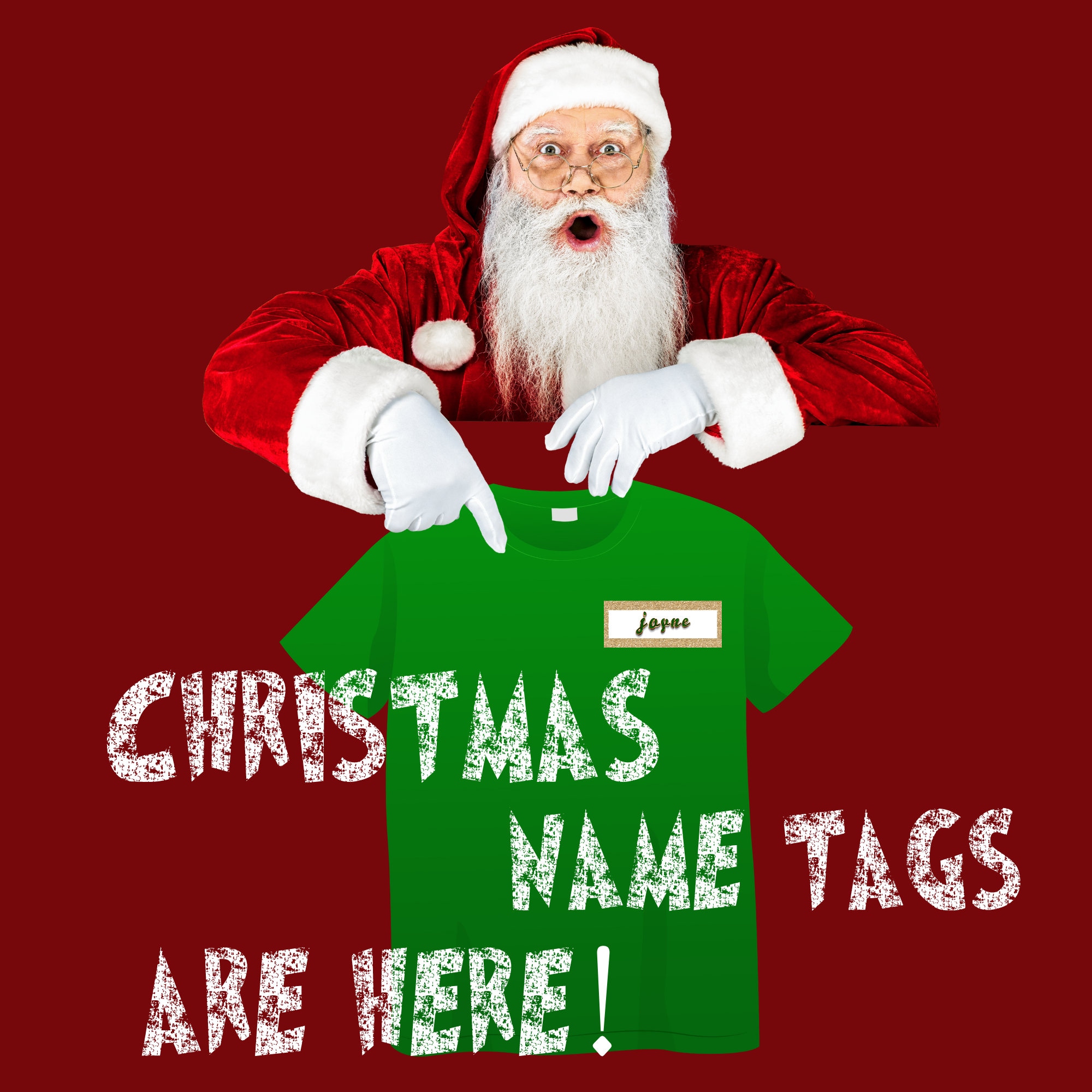 Christmas Name Tags Editable Name Tags Customize Name Tags Sublimation ...