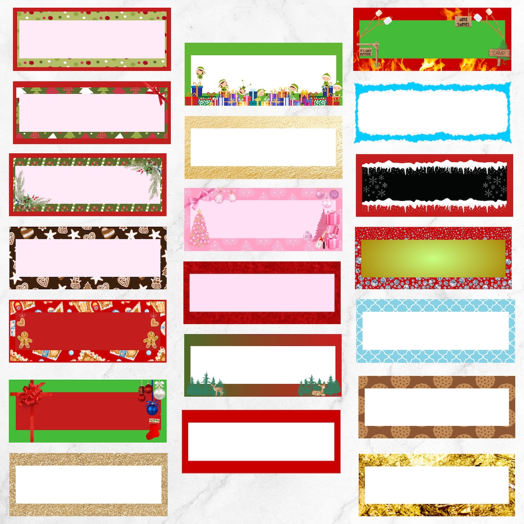 Christmas Name Tags Editable Name Tags Customize Name Tags Sublimation ...