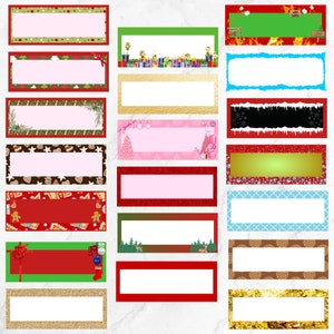 Christmas Name Tags Editable Name Tags Customize Name Tags Sublimation ...