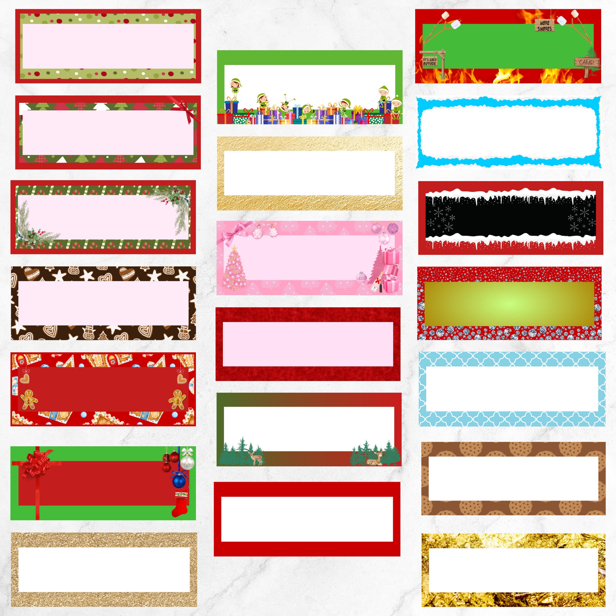 Christmas Name Tags Editable Name Tags Customize Name Tags Sublimation ...