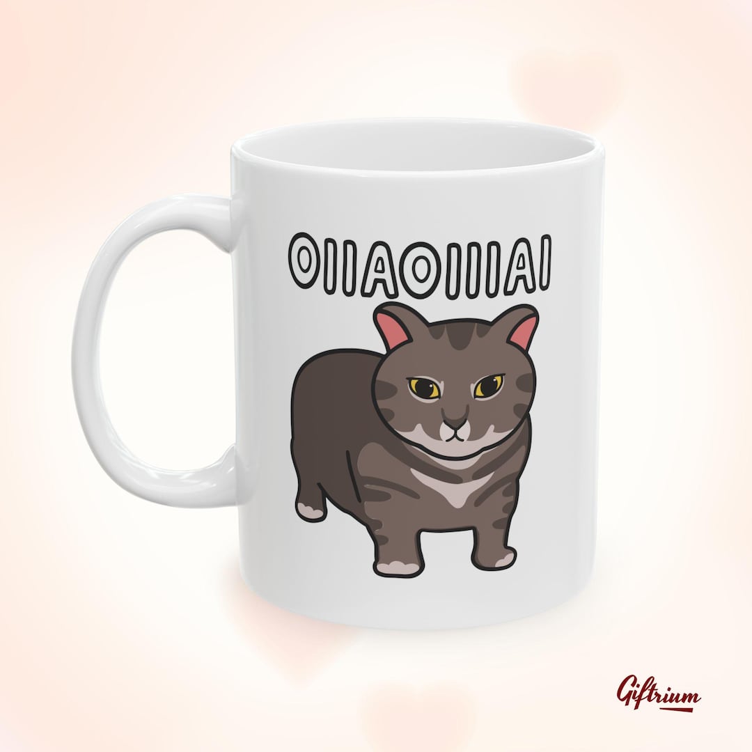 Singing Cat Meme Mug Funny Meowing Cat Cup OIIAOIIIAI Meme Gift ...