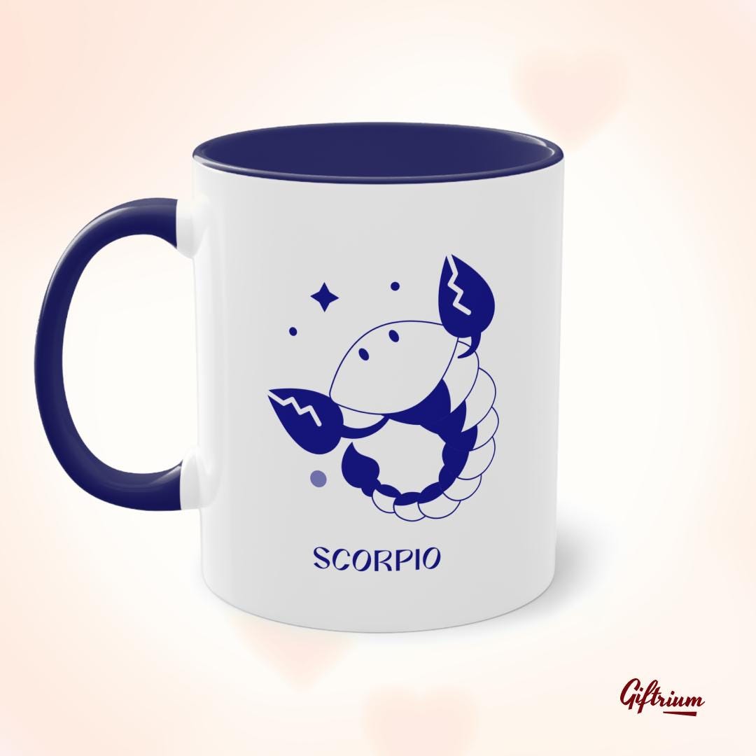 Scorpio Zodiac Sign Colorful Mug Ceramic Coffee Cup With Astrology ...