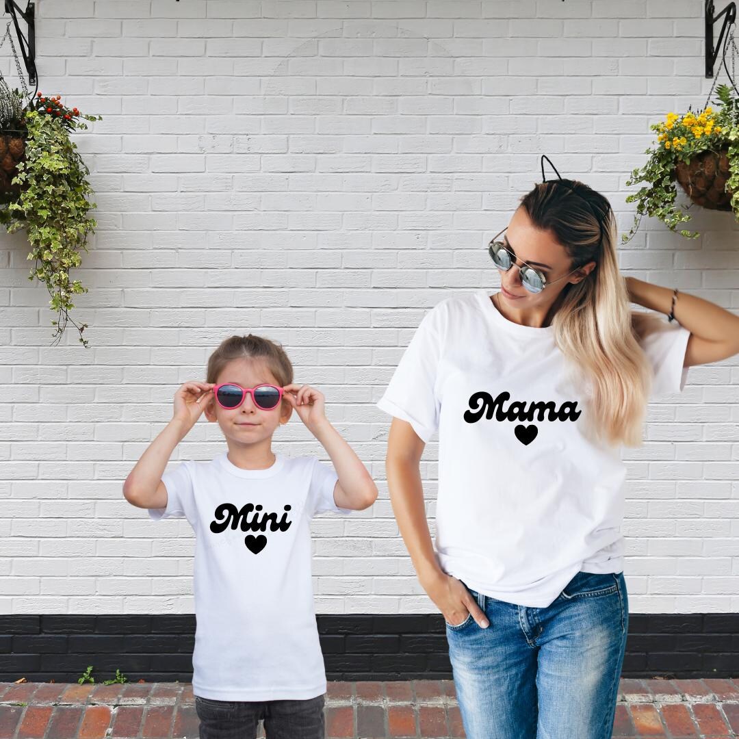 Retro Mama & Mini Svg and Png, Mama + Mini Matching PNG SVG, Mama and ...