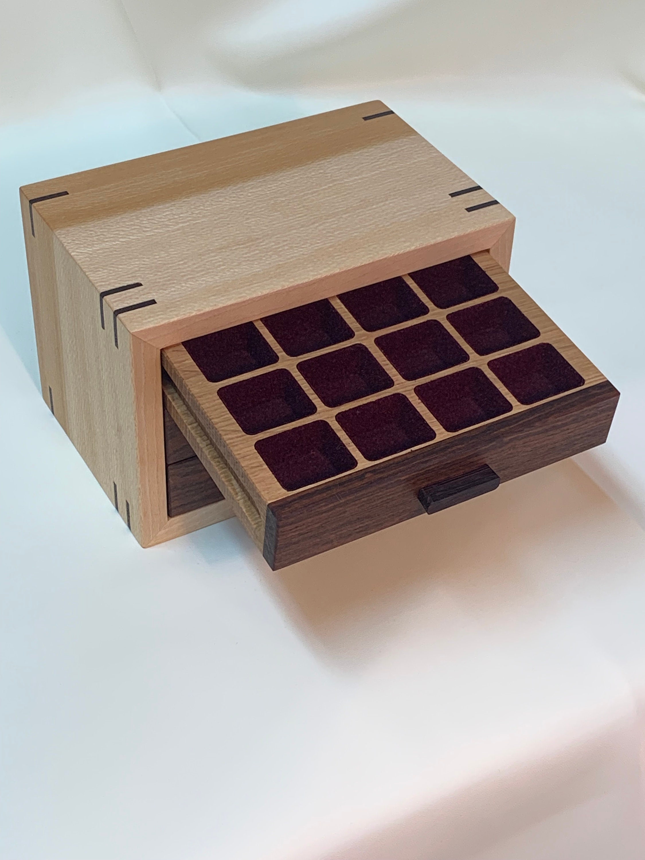 Handmade Hardwood Jewelry Box 3 Drawer - Etsy