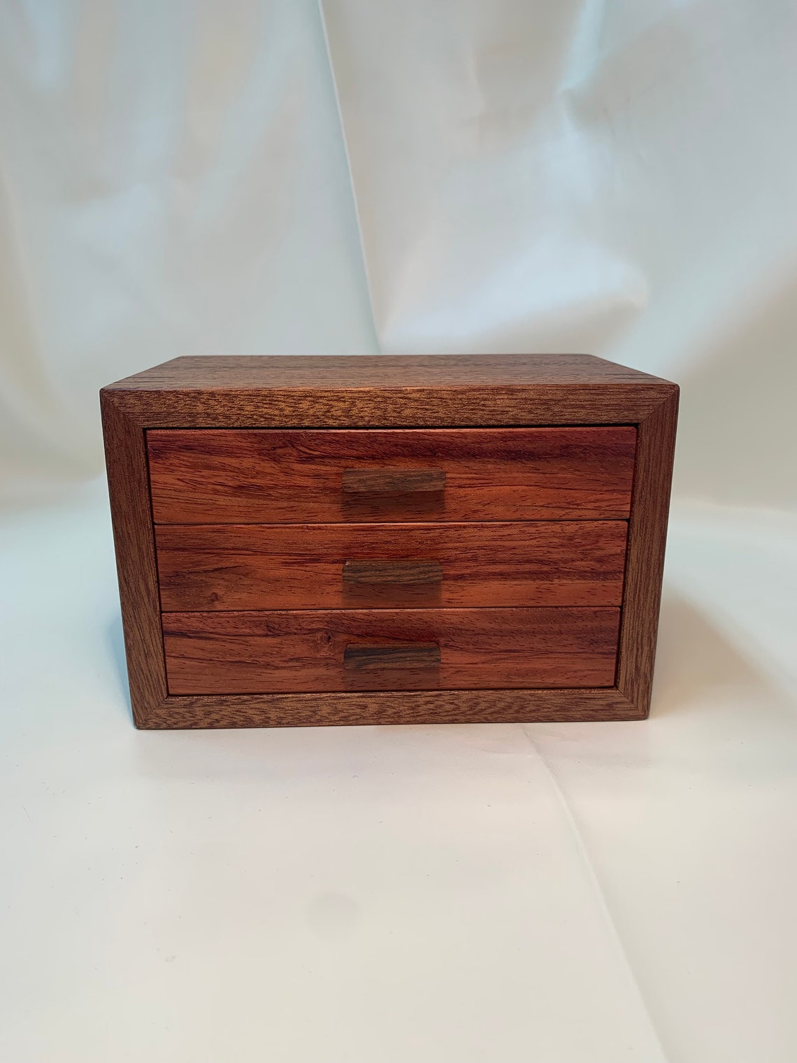 Handmade Wood Keepsake Box 3 Drawer - Etsy