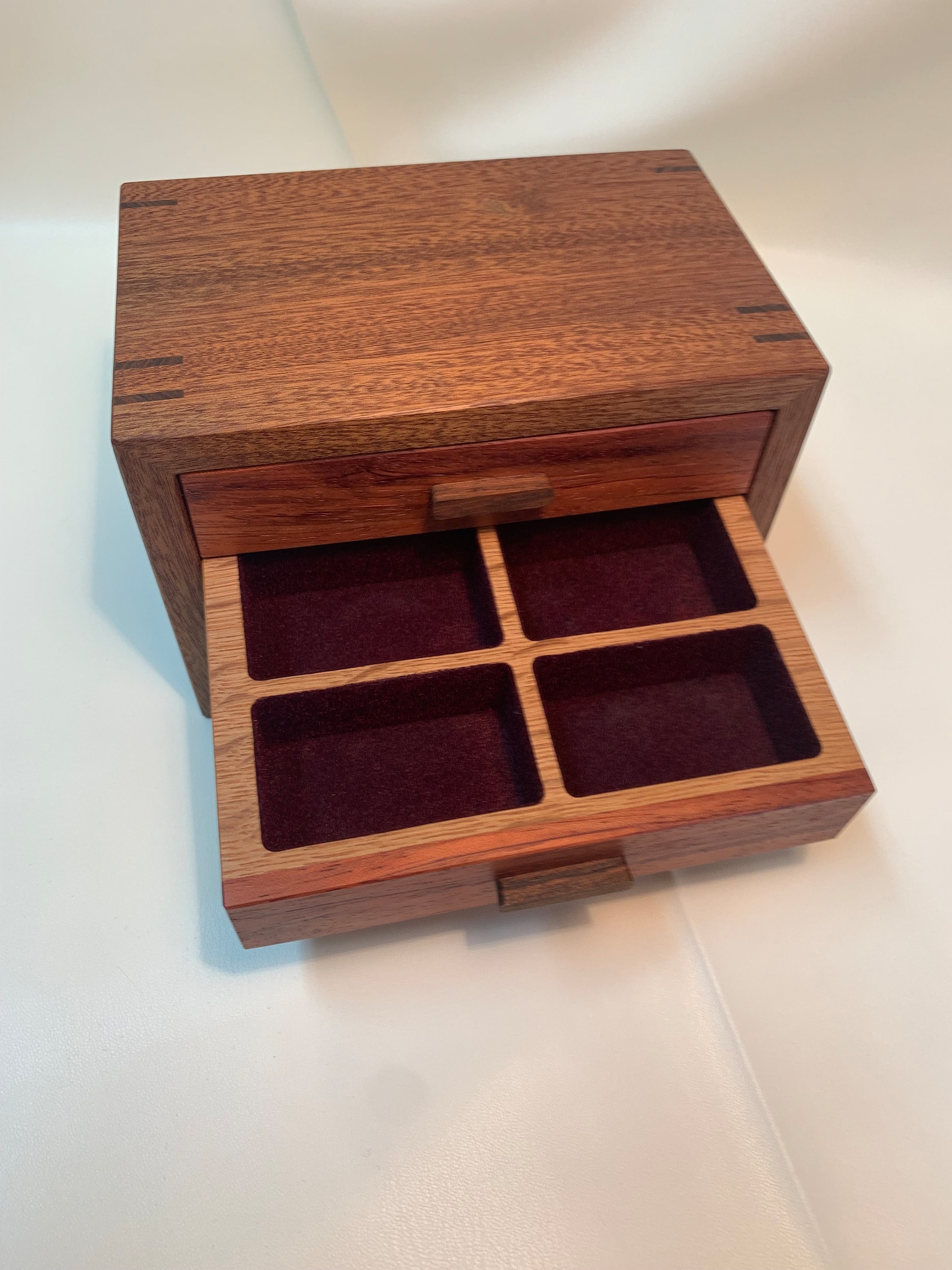 Handmade Wood Keepsake Box 3 Drawer - Etsy