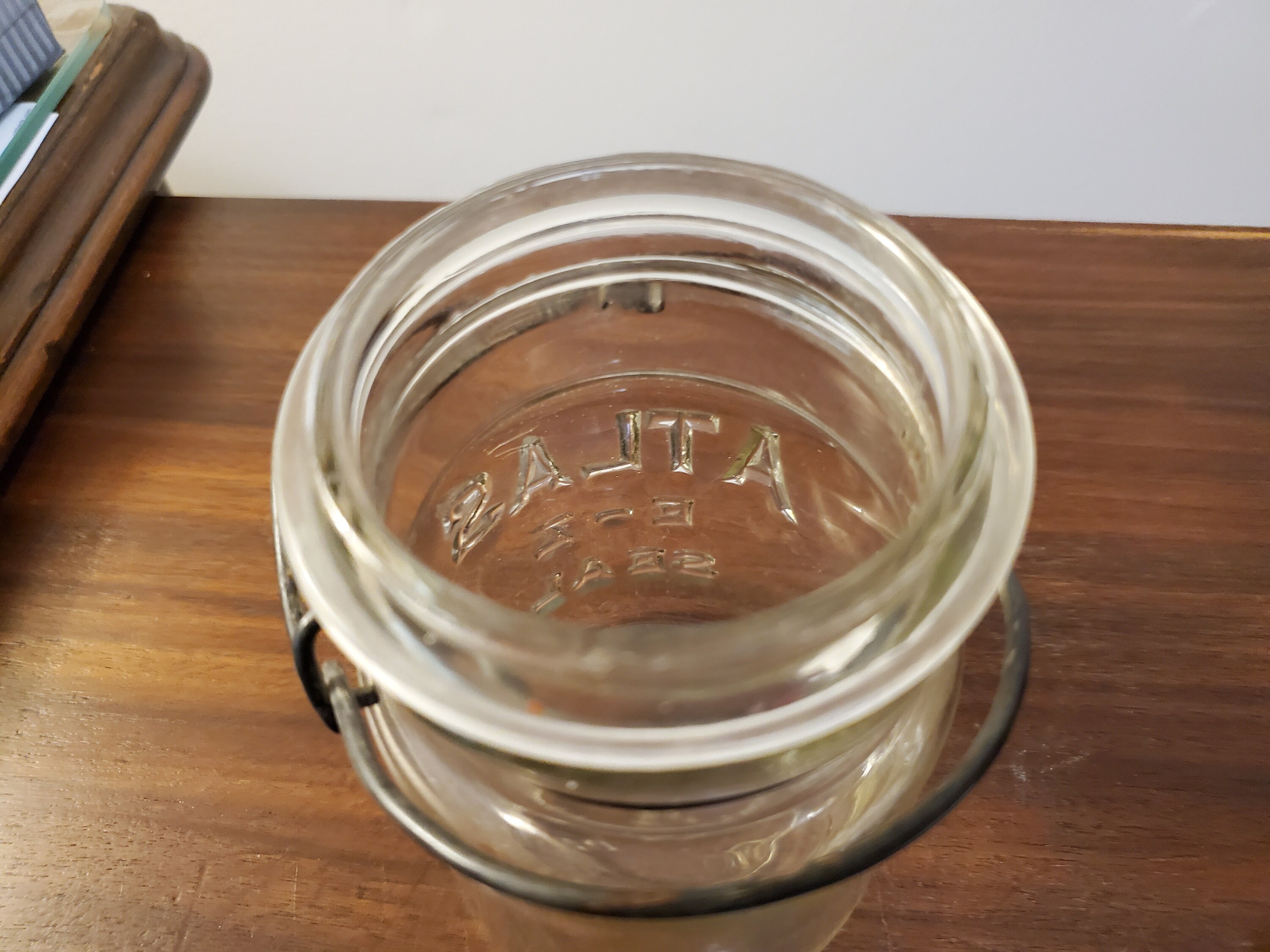 Antique Atlas E Z Seal Pint Jar With Glass Lid and Wire Bail 1930s ...