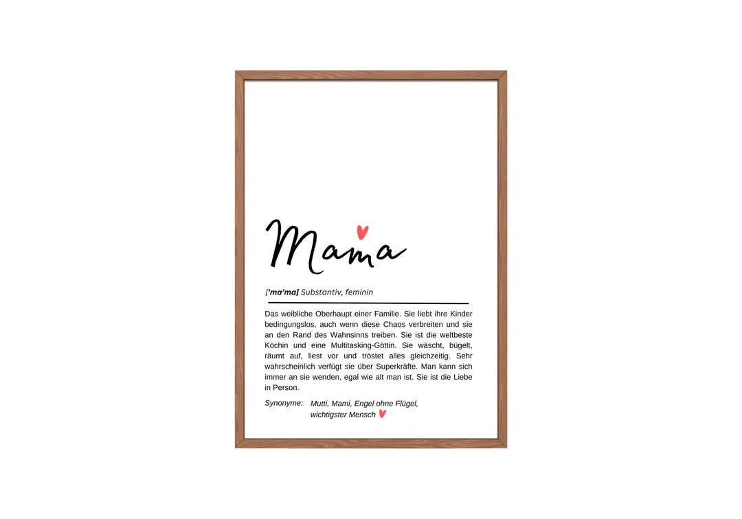 Mama Definition | Poster | Instant Download | Gift | Mother's Day - Etsy