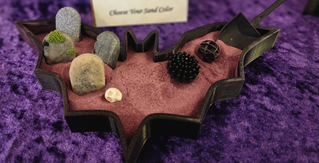 Goth Zen Garden | Bat Zen Garden | Play Sand for Adults | Anti-anxiety ...