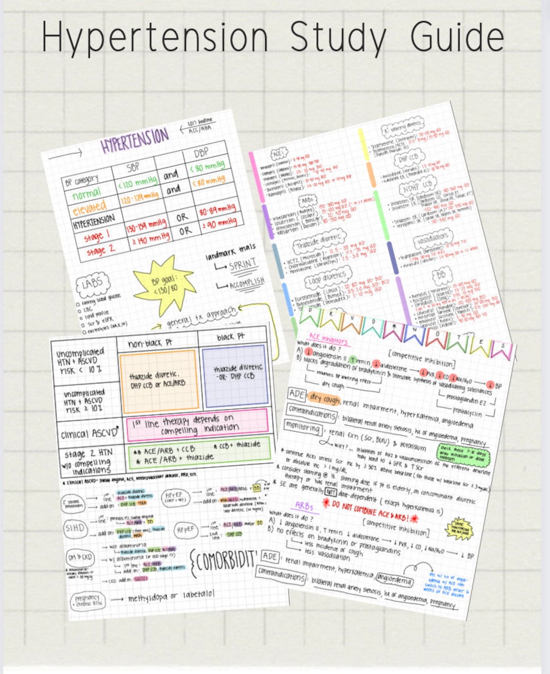 Complete Hypertension Study Guide - Etsy