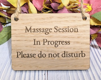 Personalised Wooden Door Sign 'TREATMENT IN PROGRESS' Customisable ...