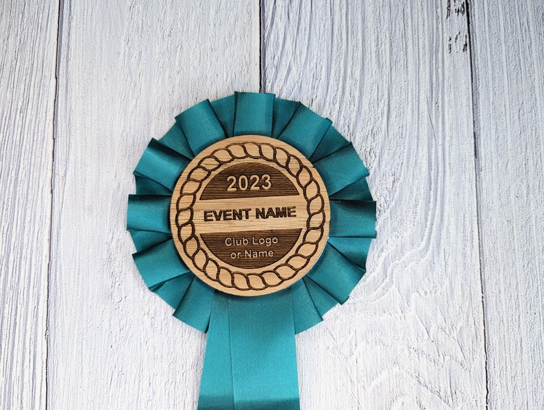 Personalised Wooden Rosette's | Free Design Service | Customised 90mm ...