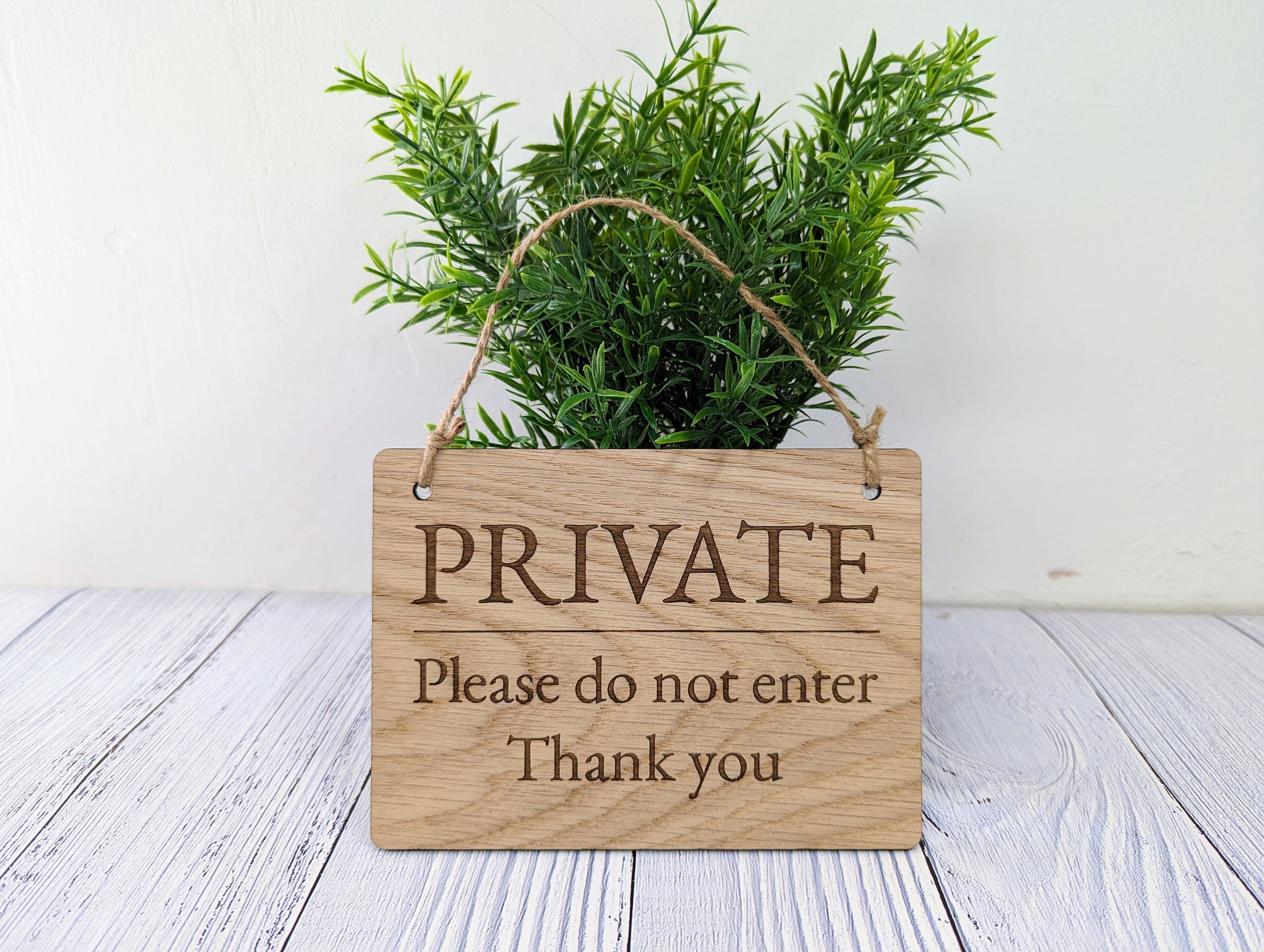 PRIVATE Please Do Not Enter Sign - Customisable Wooden Privacy Sign ...