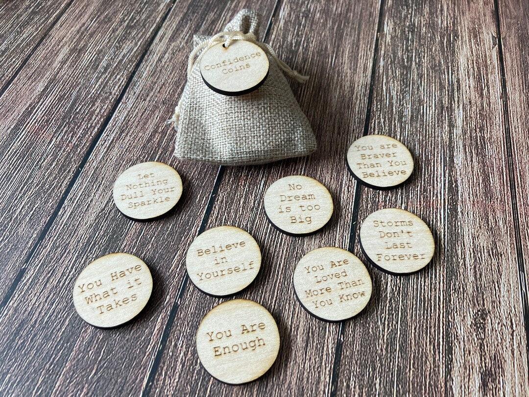Personalised Wooden Hug Tokens | Kindness Tokens | Confidence Coins for ...