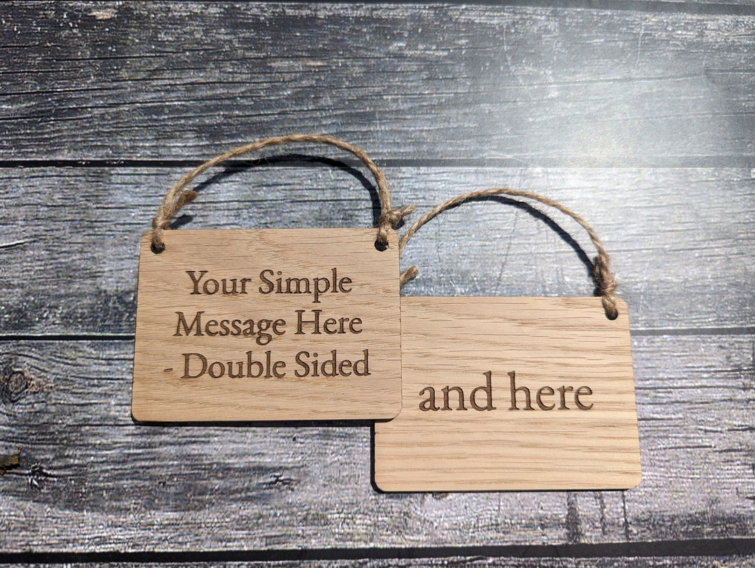 Double Sided Wooden Personalised Sign Personalised 2 Sided Wooden ...