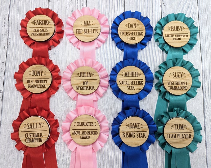 Custom Award Ribbon Rosette, Personalized Gift, Personalized Custom ...
