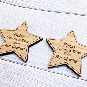 Personalised 'you're a Star' Hug Token - Wooden Student Gift, End of ...