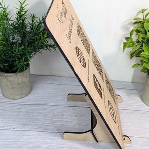 Handmade Wooden Social Media Sign | Custom QR Codes for Website ...