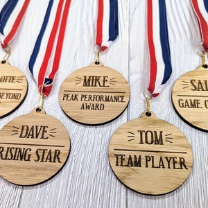 Large Wooden Medals for Customer Service Excellence: Personalised ...