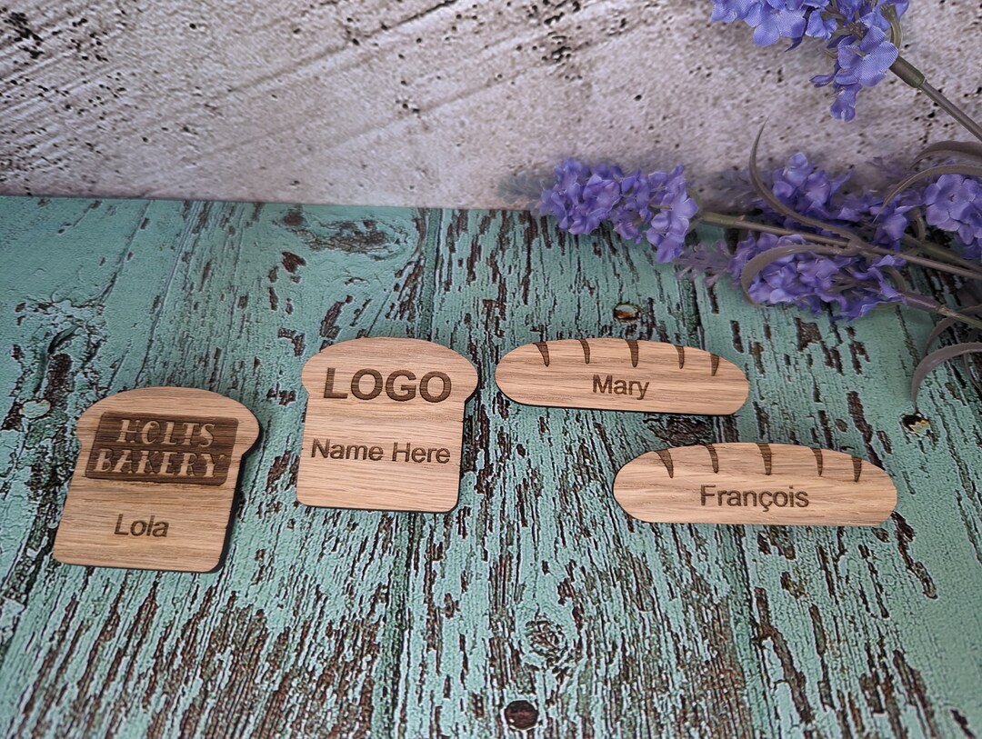 Bakery Staff Badges | Personalised Wooden Name Badges | Free Design ...