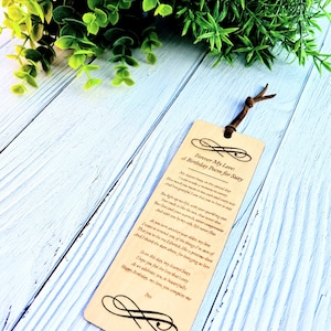 Personalised Wooden Poem Book Mark - Professional Poem Writing, Custom ...
