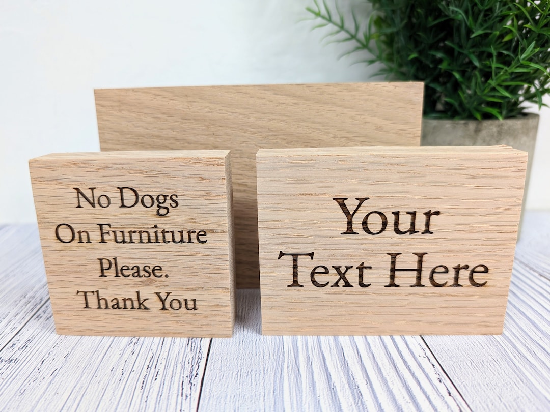 Custom Text Oak Sign - Freestanding Sign - Personalised Oak Signs in 3 ...