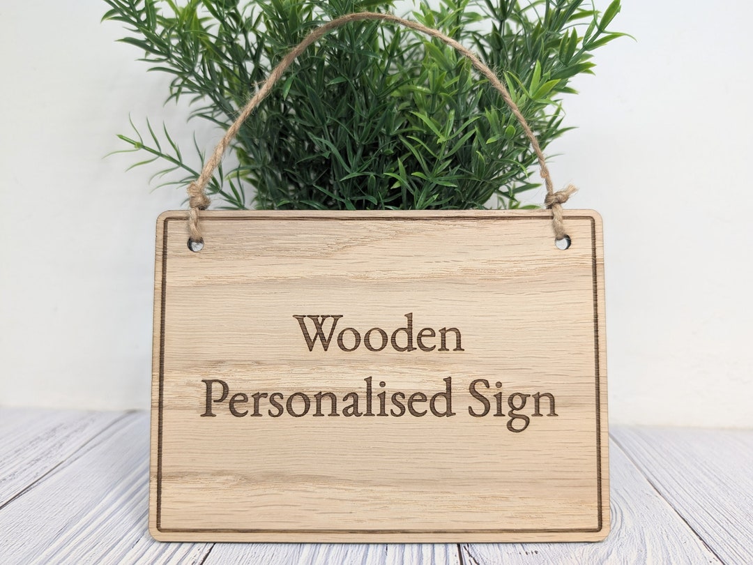 Personalised Wooden Hanging Sign | Wooden Personalised Sign | Birthday ...