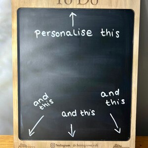 Personalised Wooden Blackboard Custom Chalkboard Logo Blackboard Oak ...