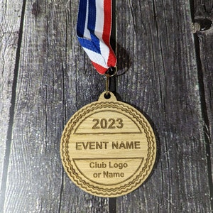 Personalised Large Double Sided Wooden Medals, Free Design Service ...