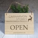 Personalised Wooden Open and Closed Sign for Business - Eco-friendly 2 ...
