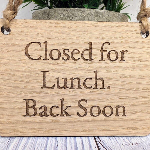 Lunch Break Sign - Etsy