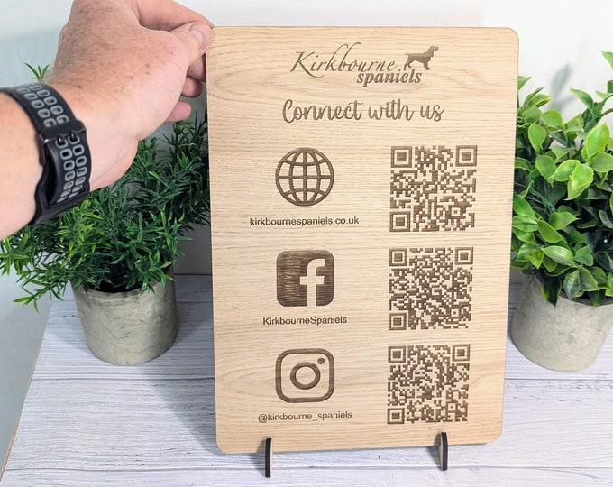 Instagram Business Sign, Social Media Wooden Sign. Instagram / Facebook ...