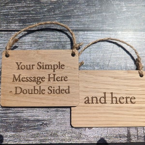 Double Sided Wooden Personalised Sign | Personalised 2 Sided Wooden ...
