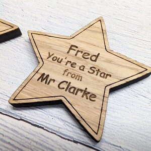 Personalised 'you're a Star' Hug Token - Wooden Student Gift, End of ...