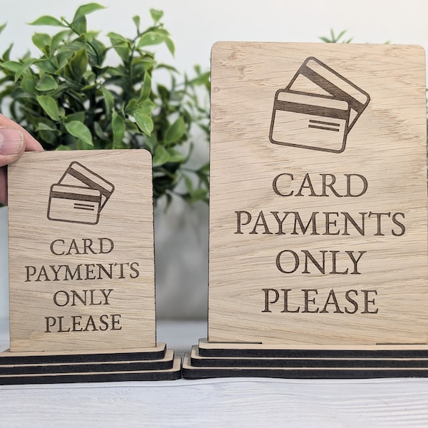 Credit Cards Only Sign - Etsy
