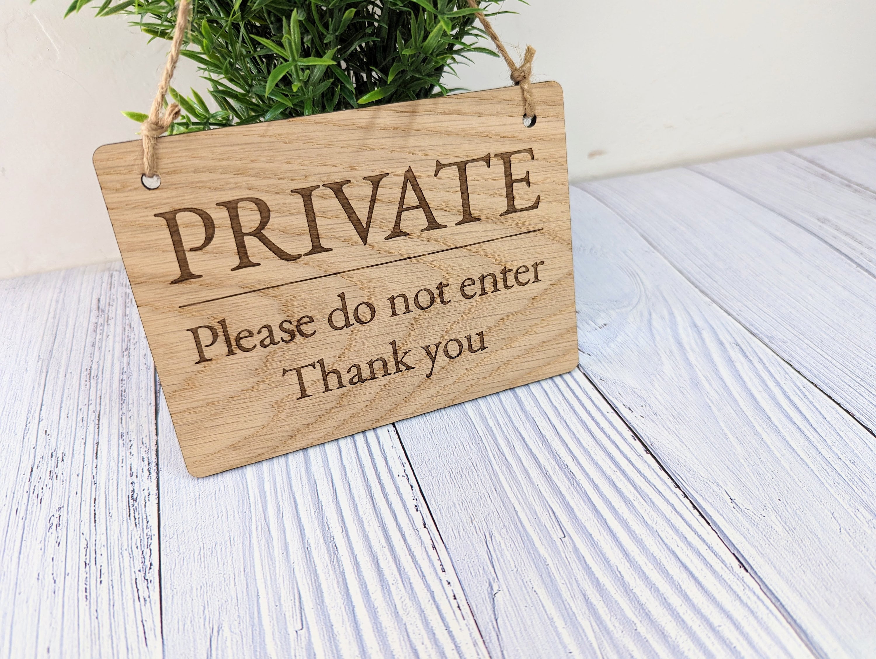 PRIVATE Please Do Not Enter Sign - Customisable Wooden Privacy Sign ...