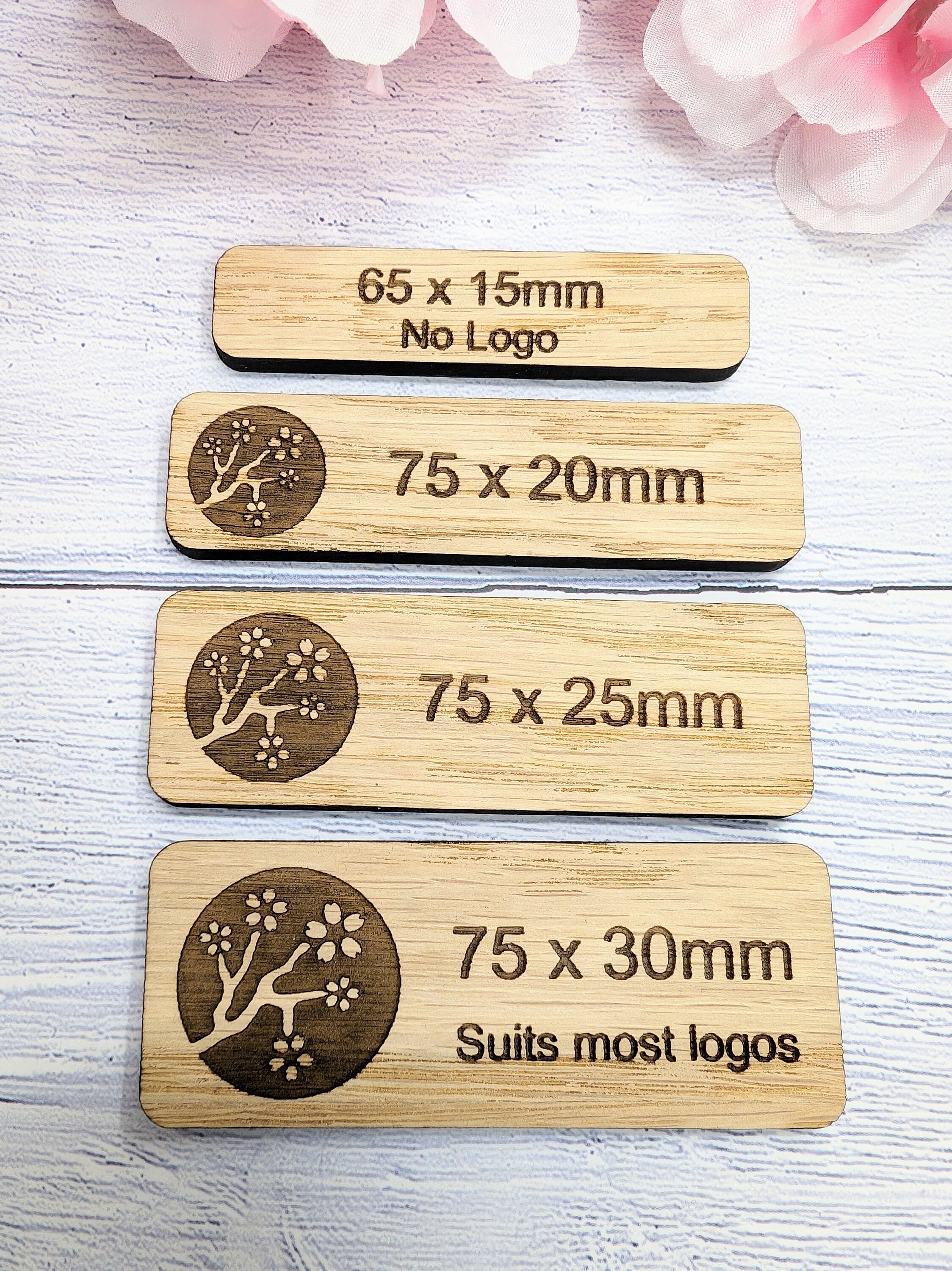 Wooden Name Badges, Custom Oak Veneered - Business & Retail, Eco ...