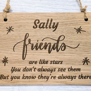 Personalised Friendship Wooden Sign: "friends Are Like Stars" - Etsy