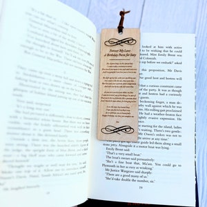 Personalised Wooden Poem Book Mark - Professional Poem Writing, Custom ...