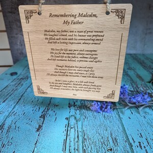 Personalised Wooden Poem Sign, Extra Large Professional Poem Writing ...