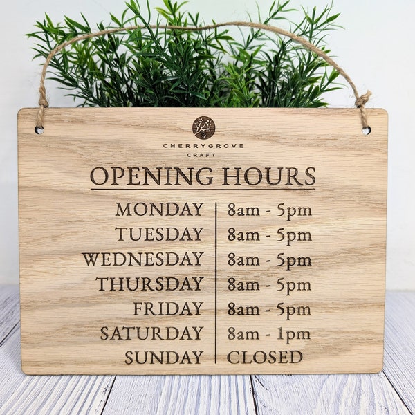 Business Hours Sign - Etsy