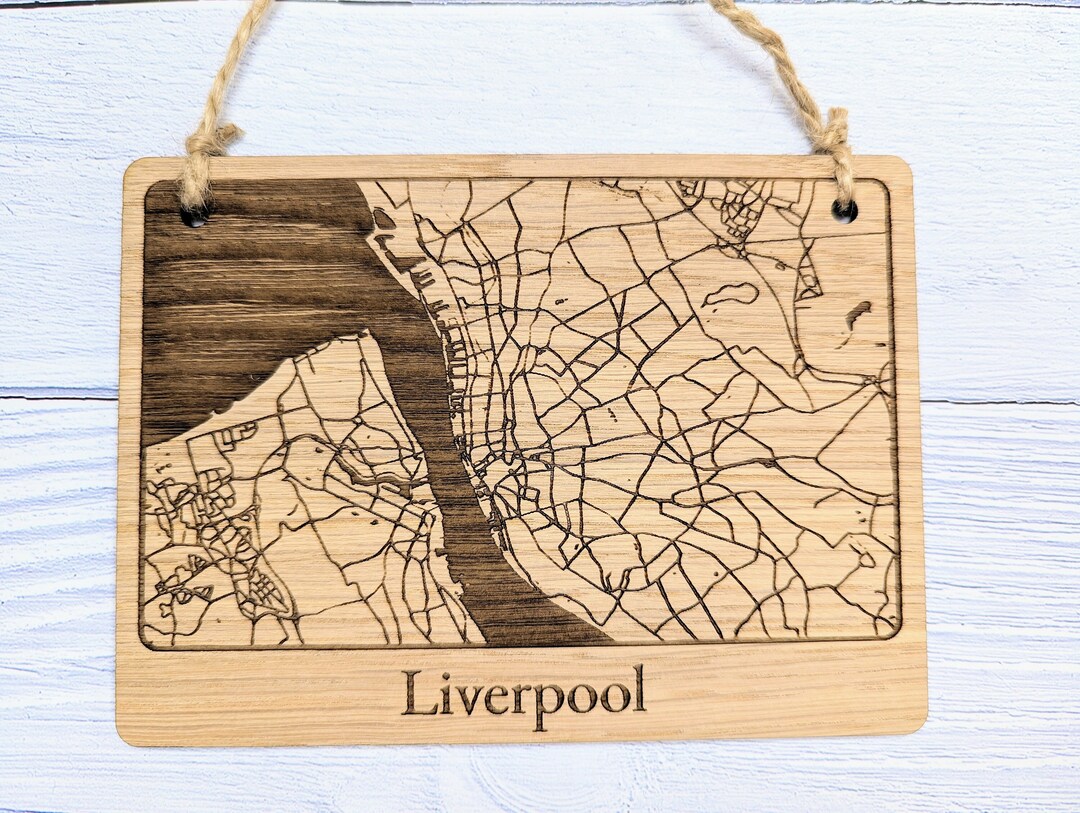 Handcrafted Wooden Map Wall Art of Liverpool Unique Home - Etsy